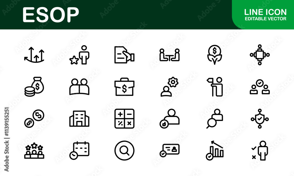 Professional ESOP Icons - Scalable and Versatile Graphics for Equity ...