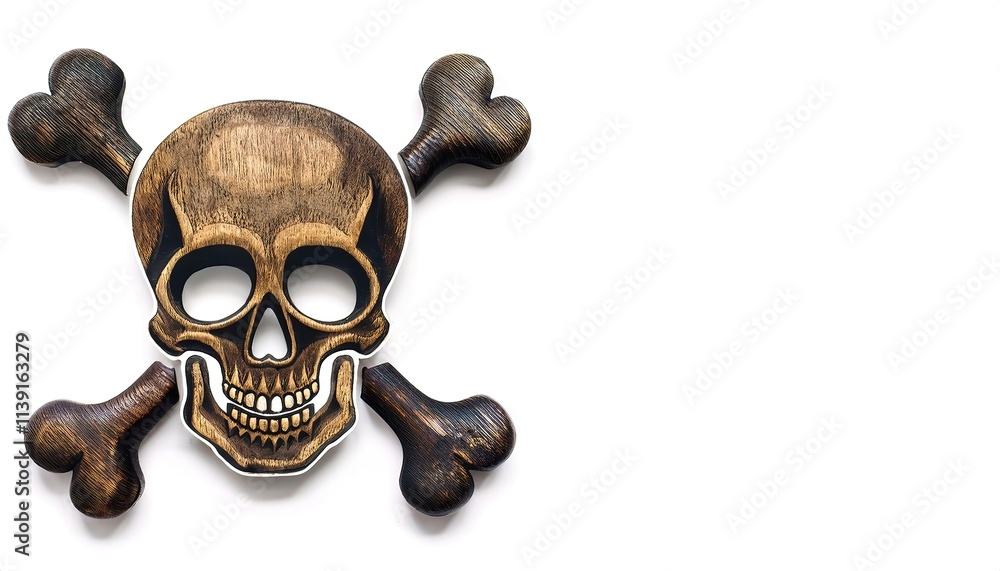 Jolly Roger Pirate - Skull and Crossbones Design - Perfect for Pirate ...