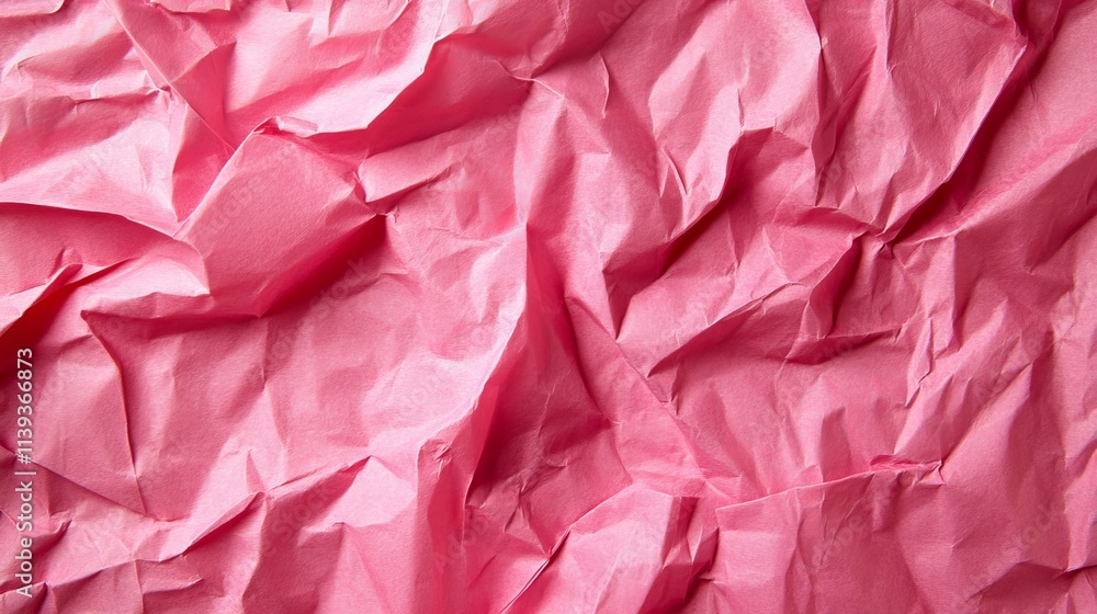 Crumpled pink paper texture background, wrinkled pink wallpaper for ...