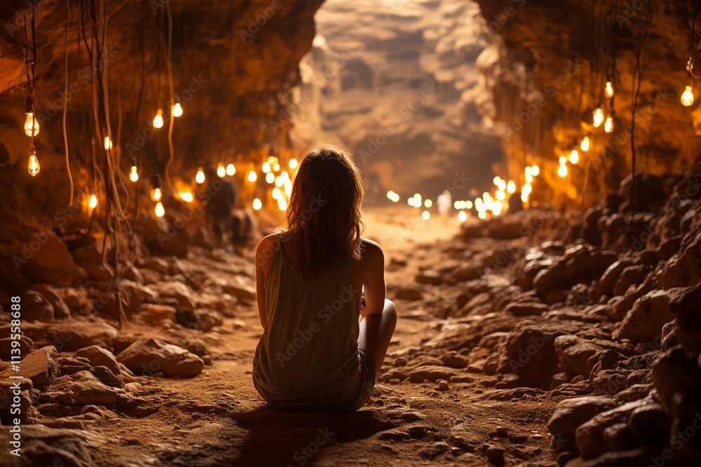 underground cave exudes an ethereal ambiance, its subterranean silence ...