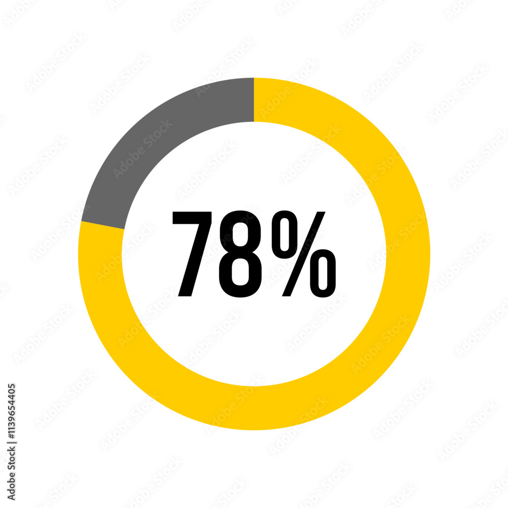78 % percent percentage diagram meter from ready-to-use for web design ...