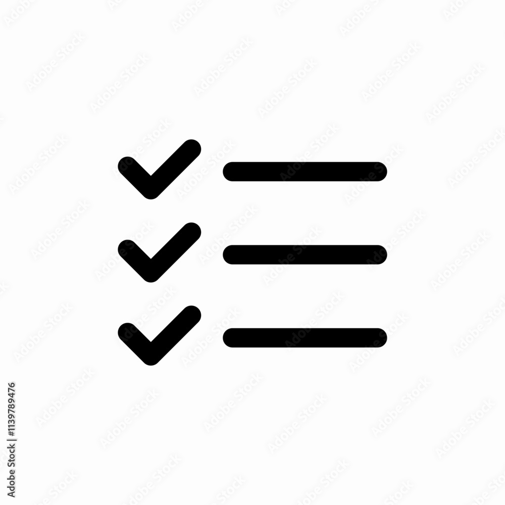 check list tick icon sign vector Stock Vector | Adobe Stock