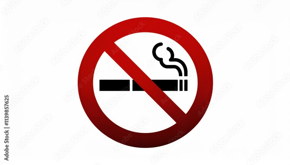 No Smoking Sign. Universal Red Circle with Diagonal Line Over Black ...