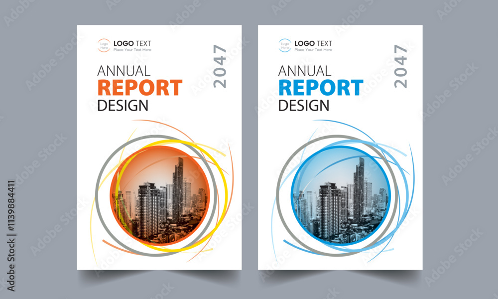 Corporate Annual Report Cover Design Template Stock Vector | Adobe Stock