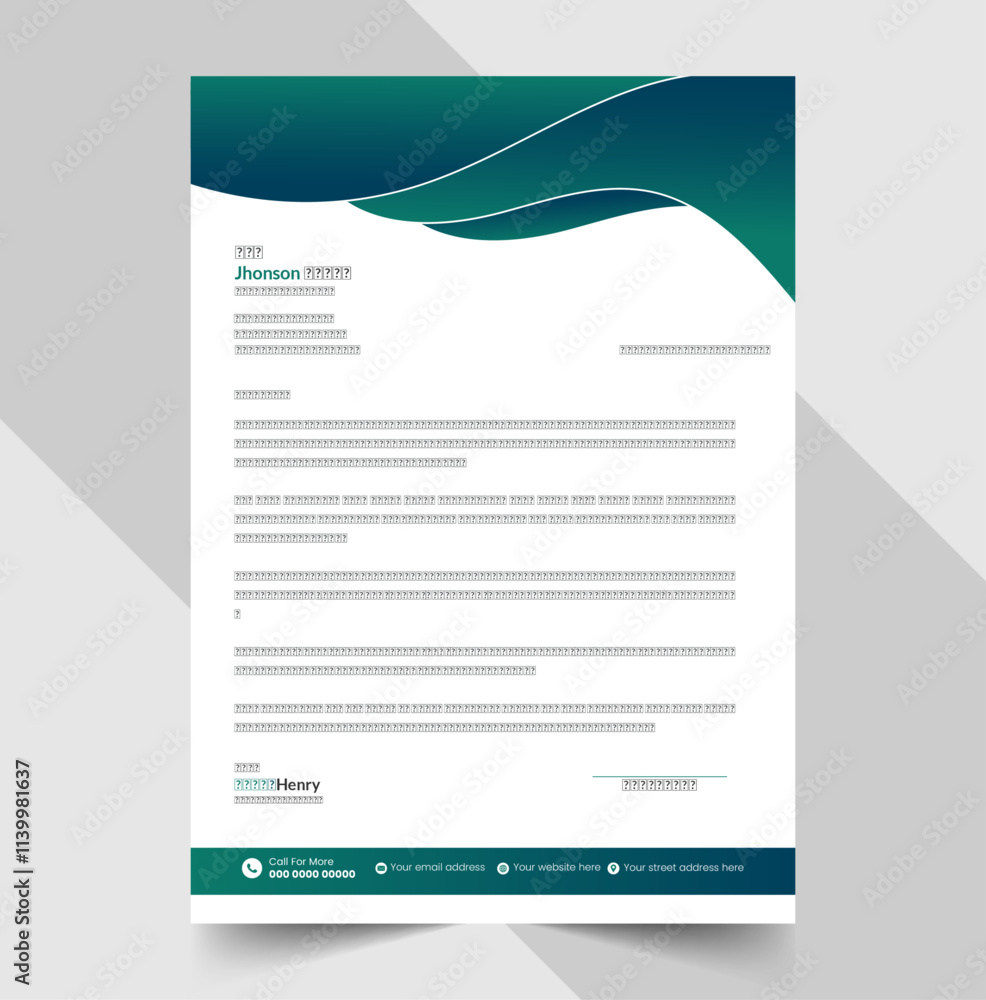 Professional company letterhead template, creating a professional ...