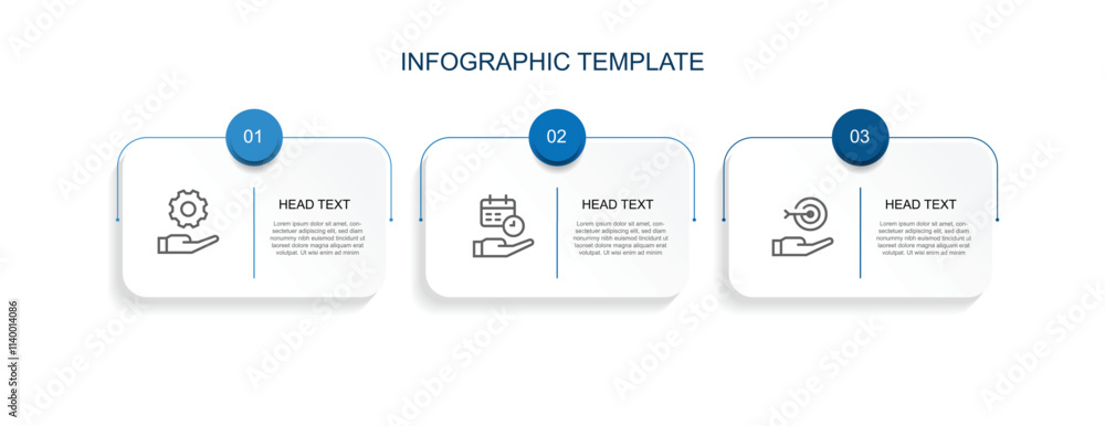 Infographic template vector element with 3 step table concept suitable ...