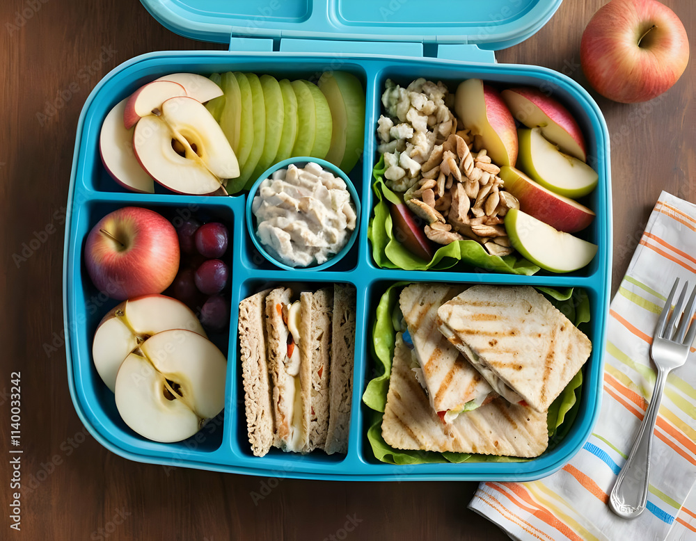 healthy and nutritious lunch box. The filling consists of grilled ...