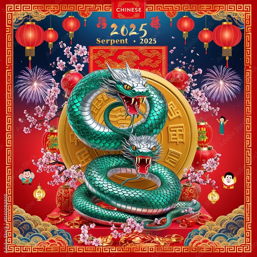 Nouvel An Chinois 2025 - Année du Serpent, célébration traditionnelle ...