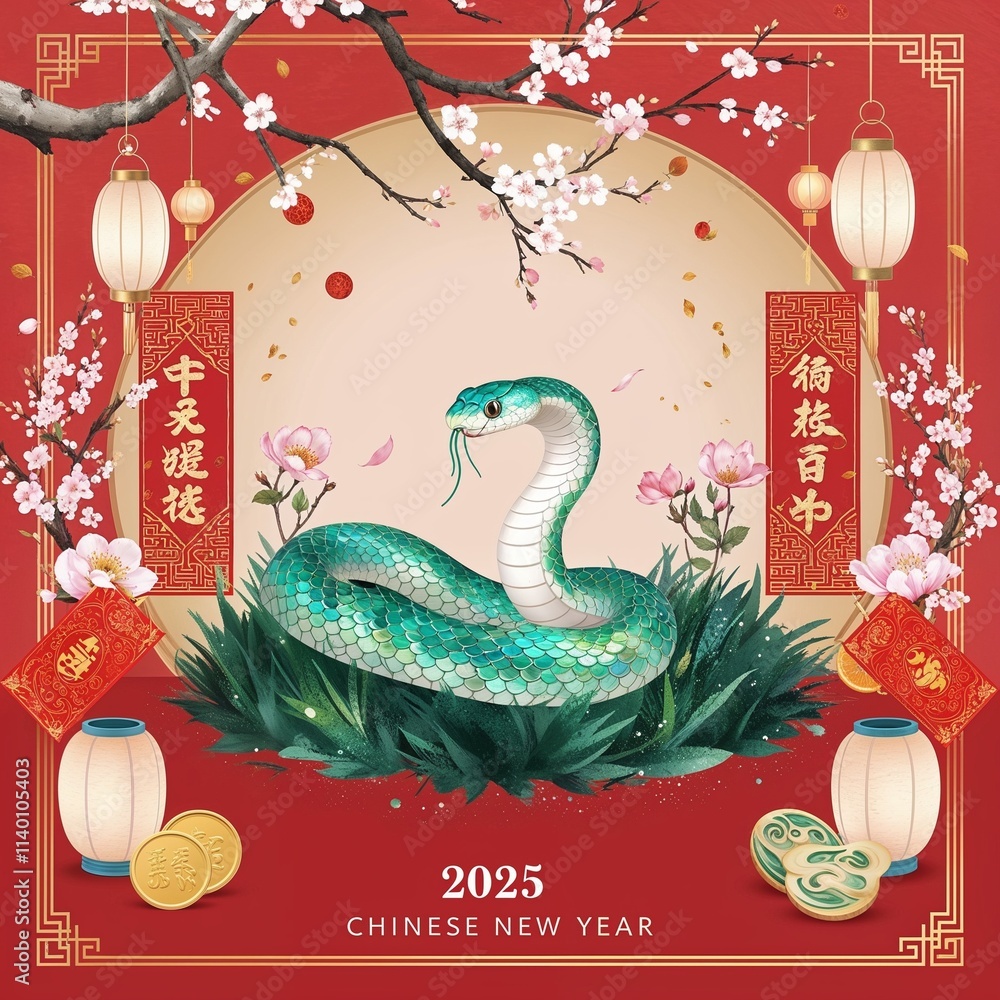 Nouvel An Chinois 2025 - Année du Serpent, célébration traditionnelle ...