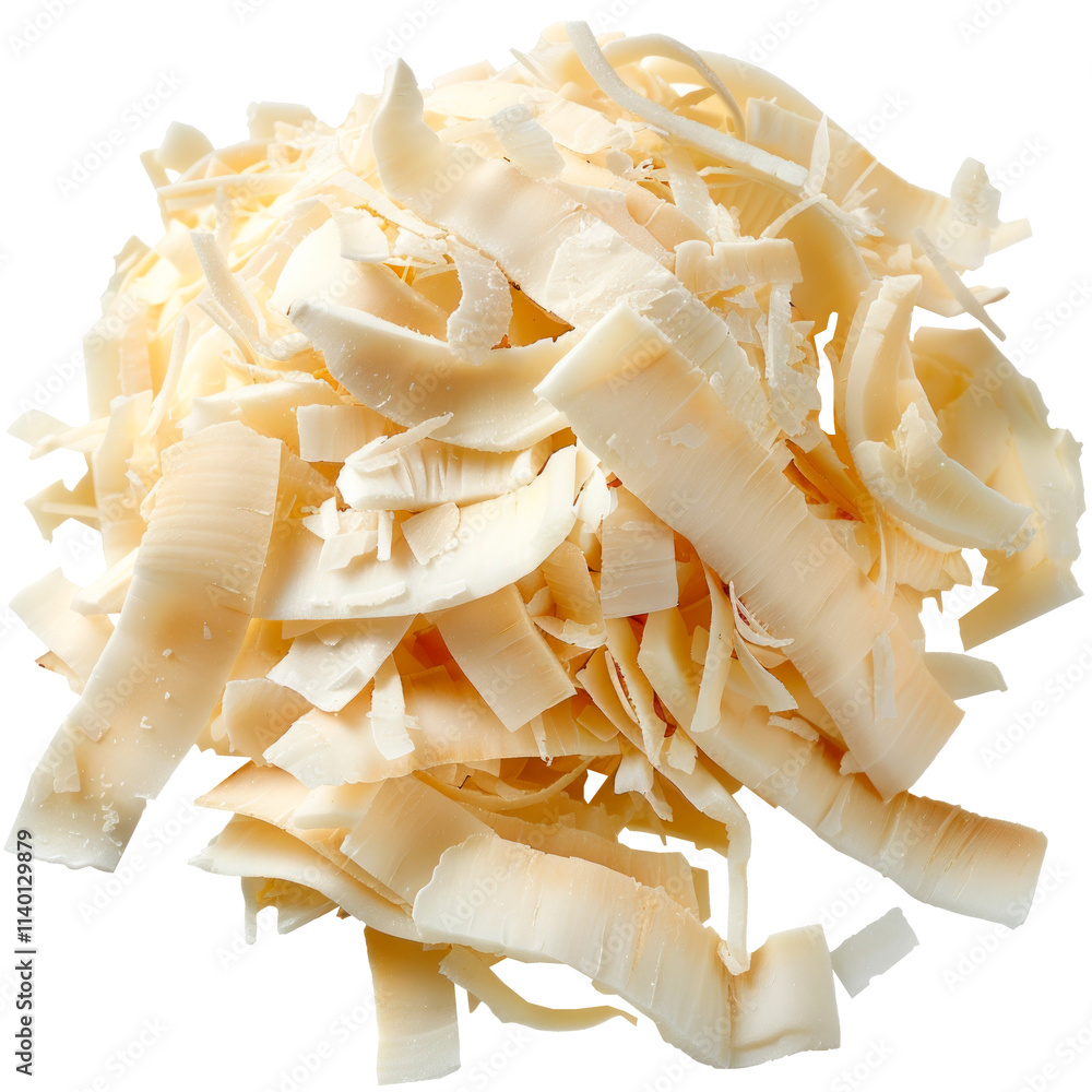 Coconut flakes in a ball, isolated on a transparent background. PNG ...