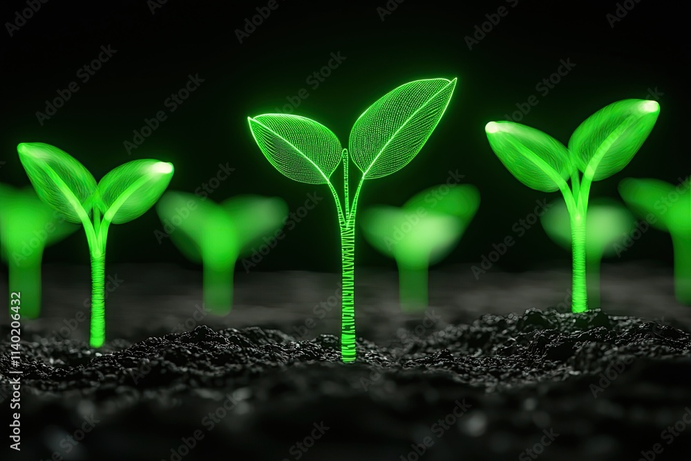 greenhouse gas emissions carbon dioxide global warming Glowing green ...