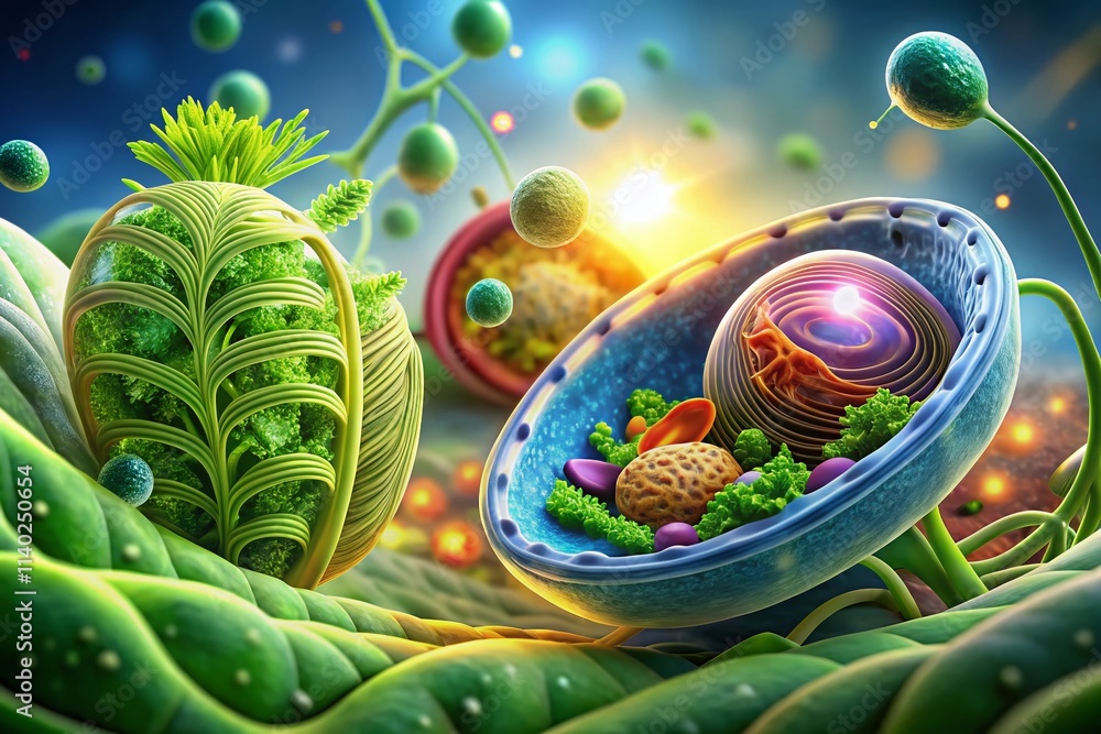 Animal Cell vs Plant Cell Diagram: High-Resolution Microscopic ...