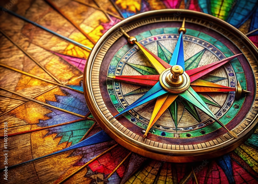 Compass Rose Image, Nautical Chart Symbol, Rose of Winds, Direction ...