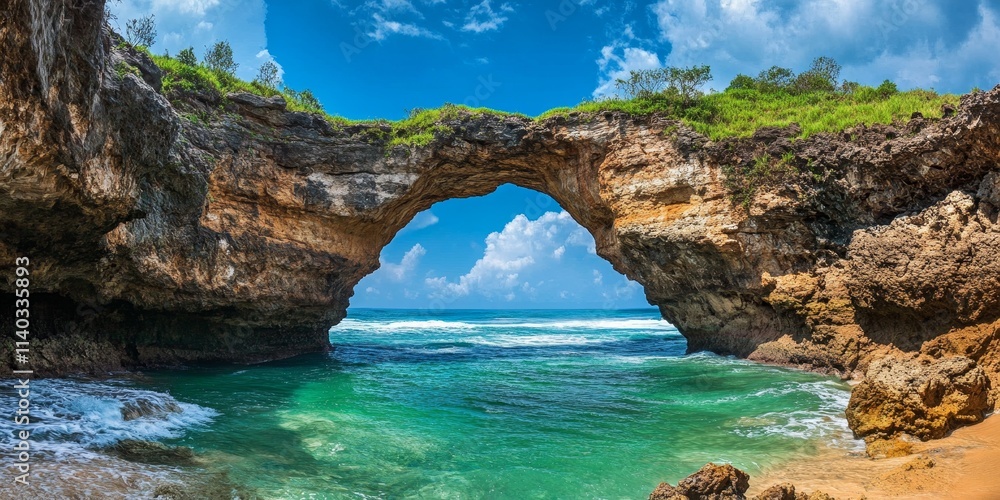 The natural bridge is a stunning geological feature, with the arch ...