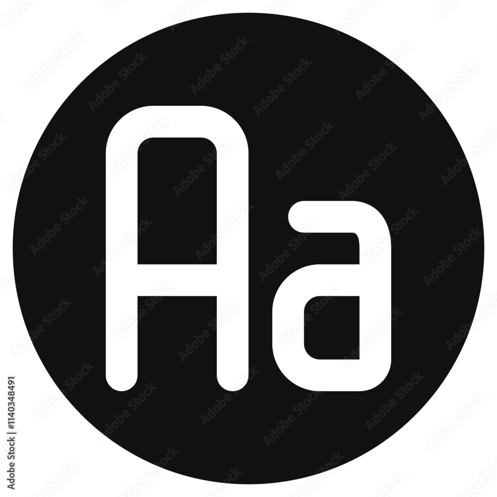 Editable font capitalization vector icon. Part of a big icon set family ...