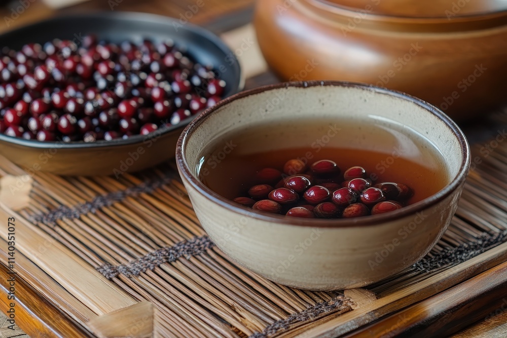 Schizandra tea is a traditional Korean beverage made from Chinese ...