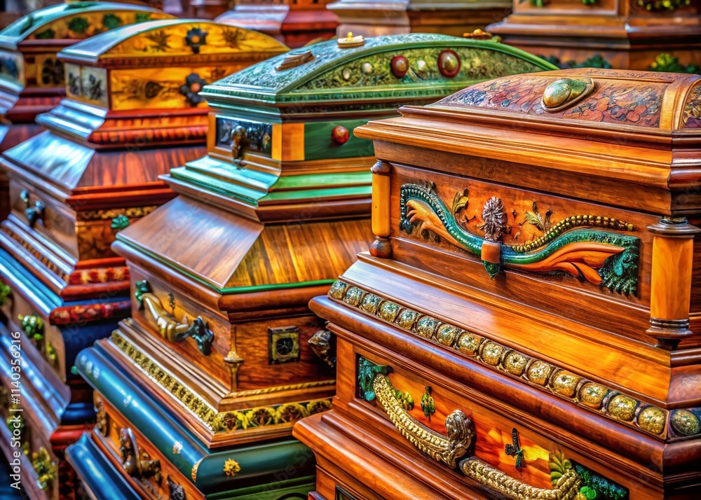 Diverse Coffin Styles: High-Resolution Images of Funeral Caskets ...
