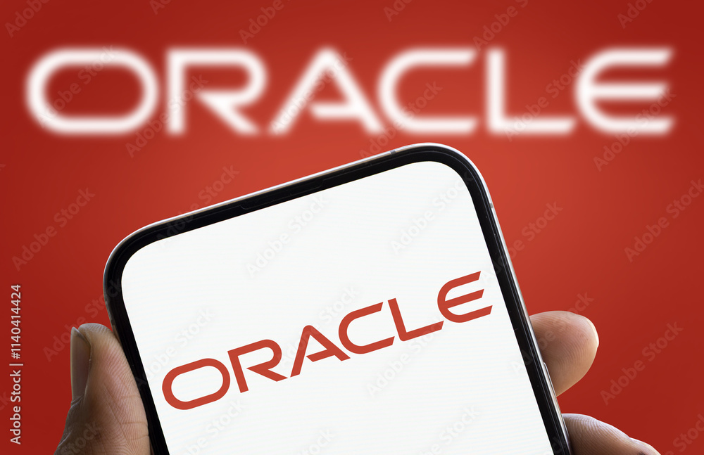 Dhaka, Bangladesh- 17 Dec 2024: Oracle logo is diaplayed on smartphone ...