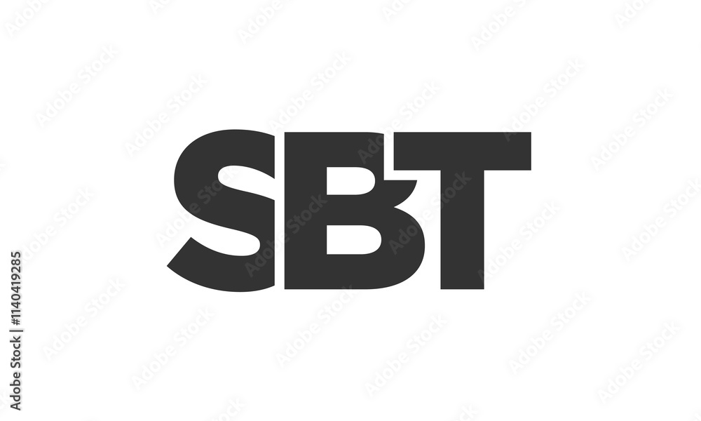 SBT logo design template with strong and modern bold text. Initial ...