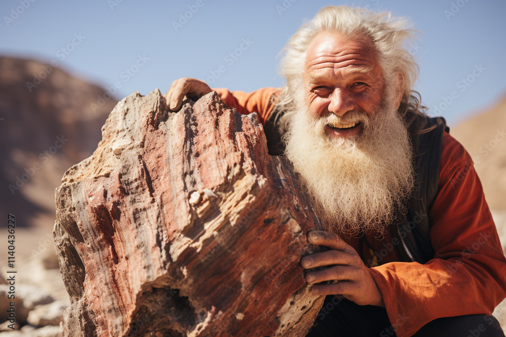 colossal magnitude and heft of an immense rock, serving as a testament ...