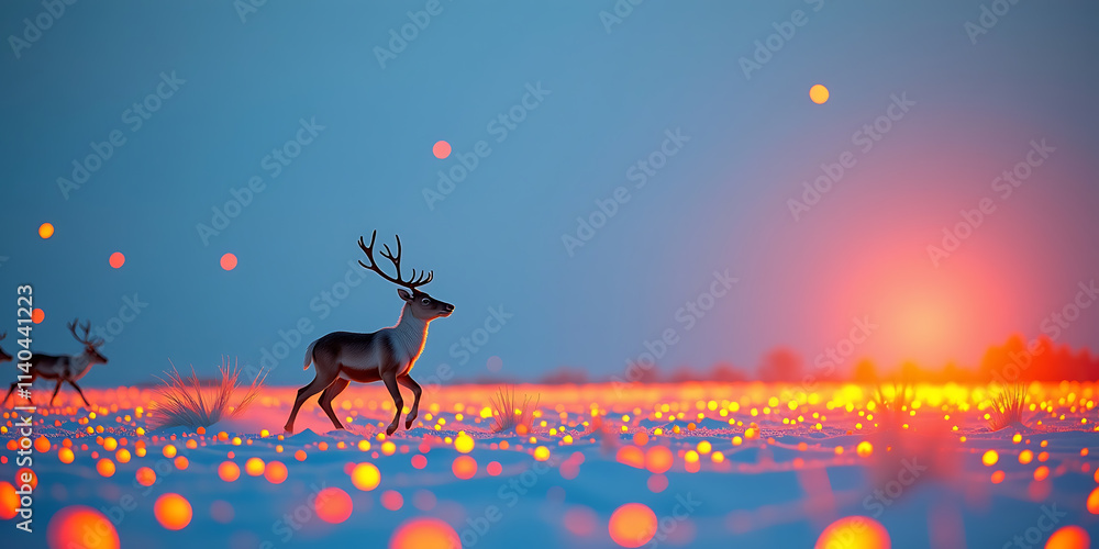 Reindeer Flight Academy - A glowing field where reindeer practice ...