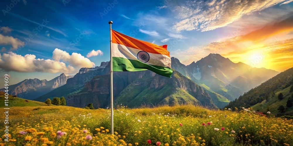 Indian Flag Landscape Photography, Tiranga Background Images ...