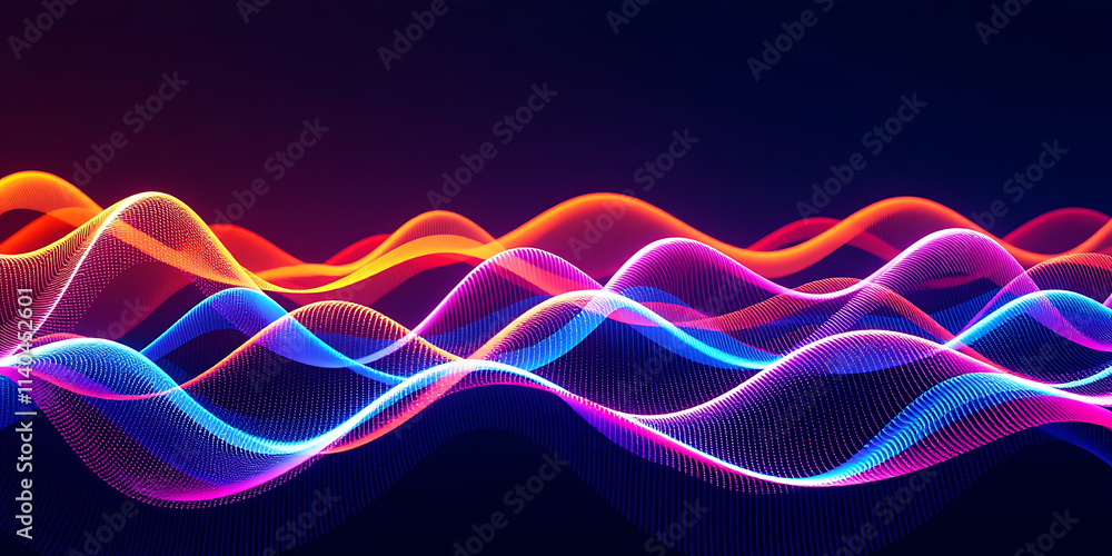 Abstract Sonic Waves - Visual representations of sound waves in dynamic ...