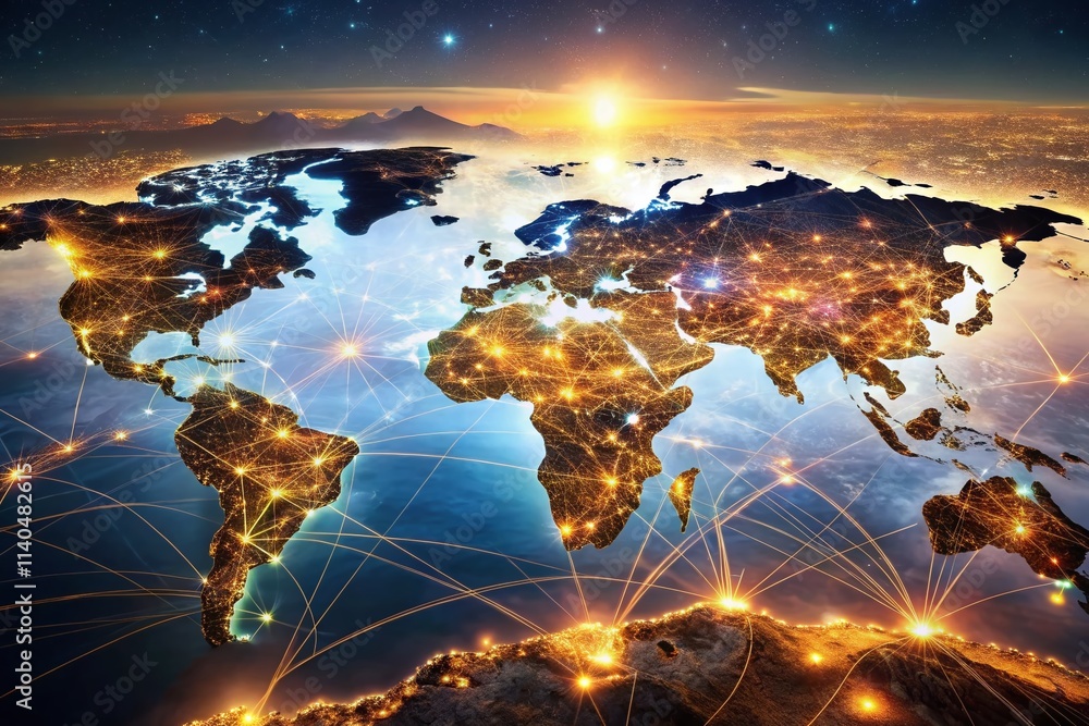 Long Exposure World Map, States, Night Photography, Global Map ...