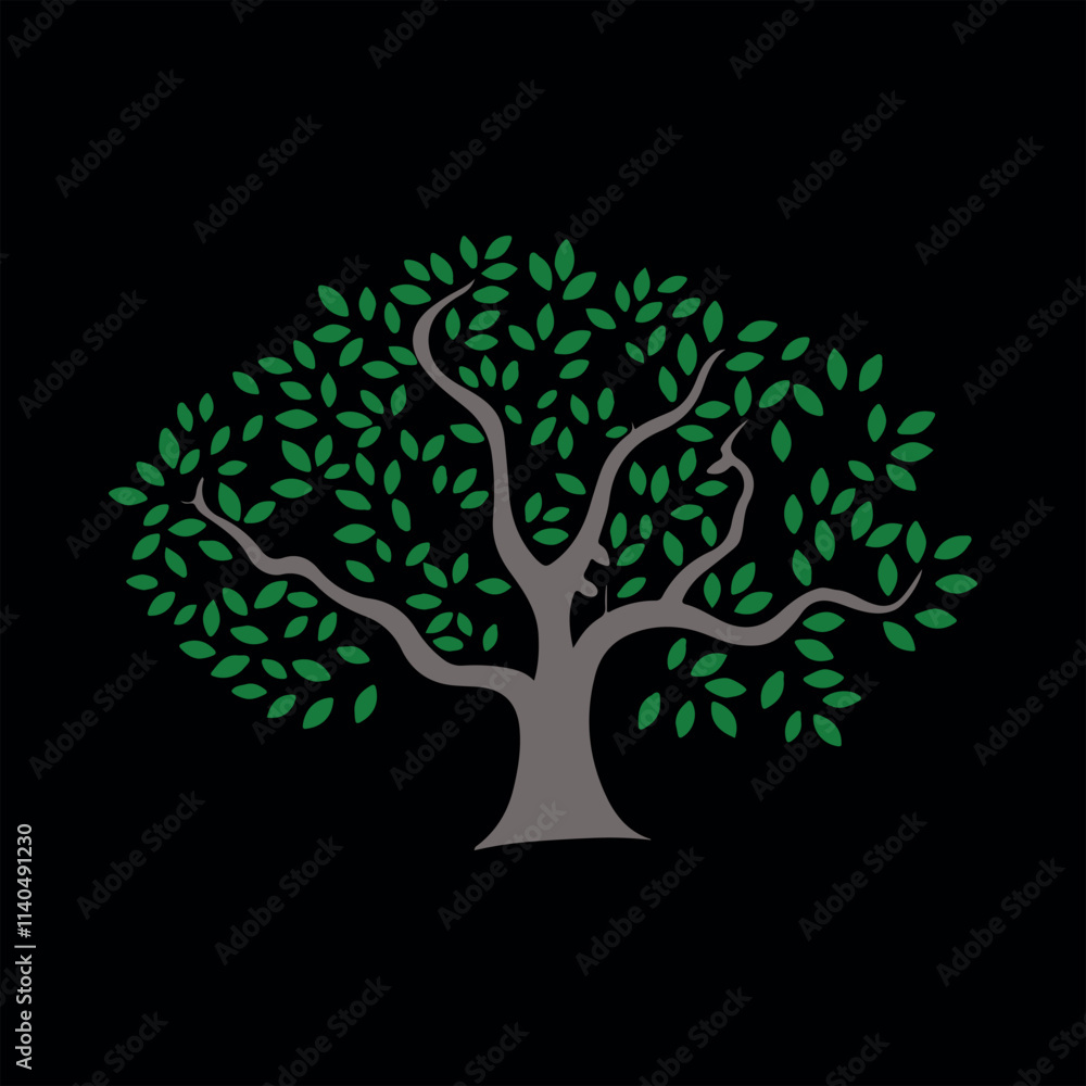 Ecology family tree logo art vector illustrator Calligraphy t shirt ...