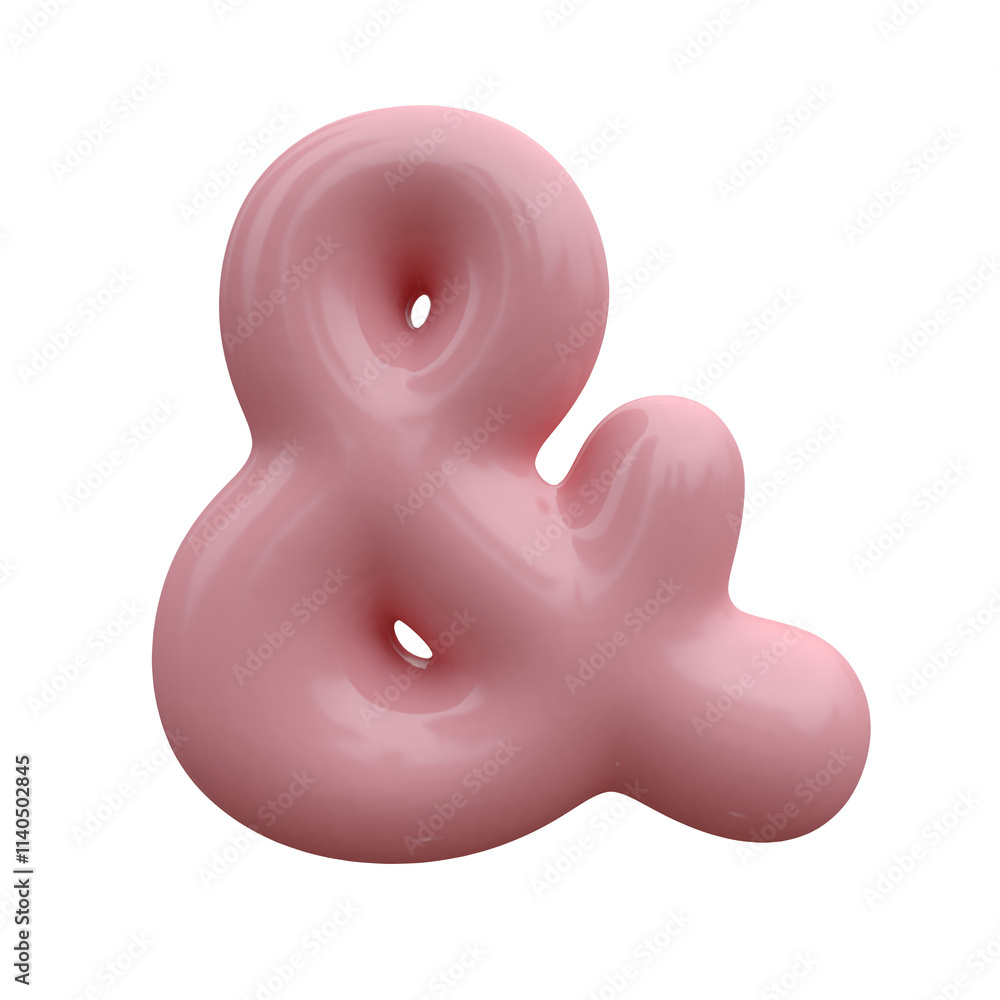 Pink bubble font. Inflated alphabet 3D ballon letters and numbers ...