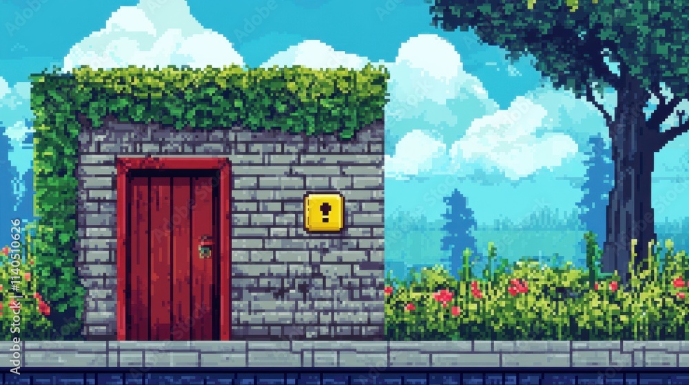 Engaging pixelated game screen crafted for immersive play. Stock ...