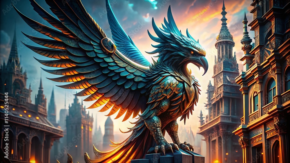 Majestic Humanoid Eagle: Architectural Photography, Bird-Human Hybrid ...