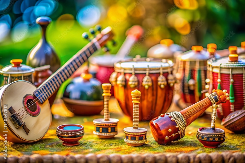 Miniature Indian Classical Instruments: Tilt-Shift Photography, Sitar ...