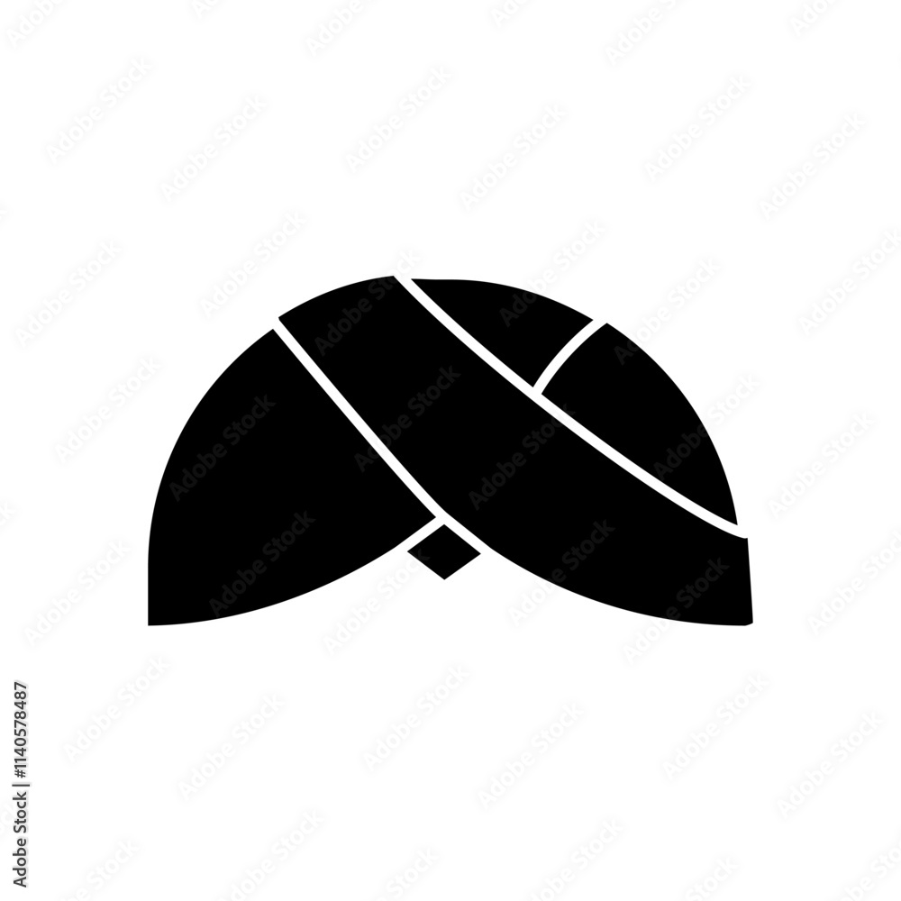 Javanese traditional headgear blangkon icon, simple flat style ...