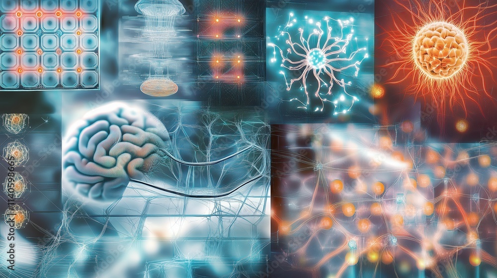Futuristic illustration exploring brain-inspired semiconductor ...