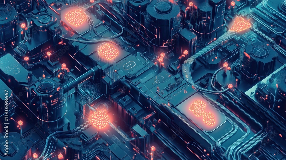 Futuristic illustration exploring brain-inspired semiconductor ...