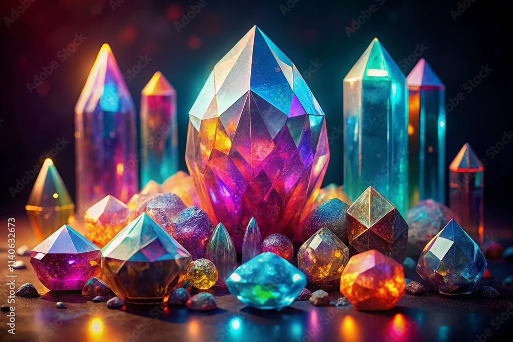 Pixel Art Magic Crystals: Game Asset, Fantasy Gems, 8-bit Jewels, RPG ...