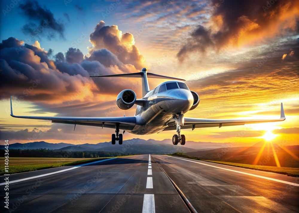 Private Jet Landing: Stunning Aerial Photography, Rule of Thirds ...