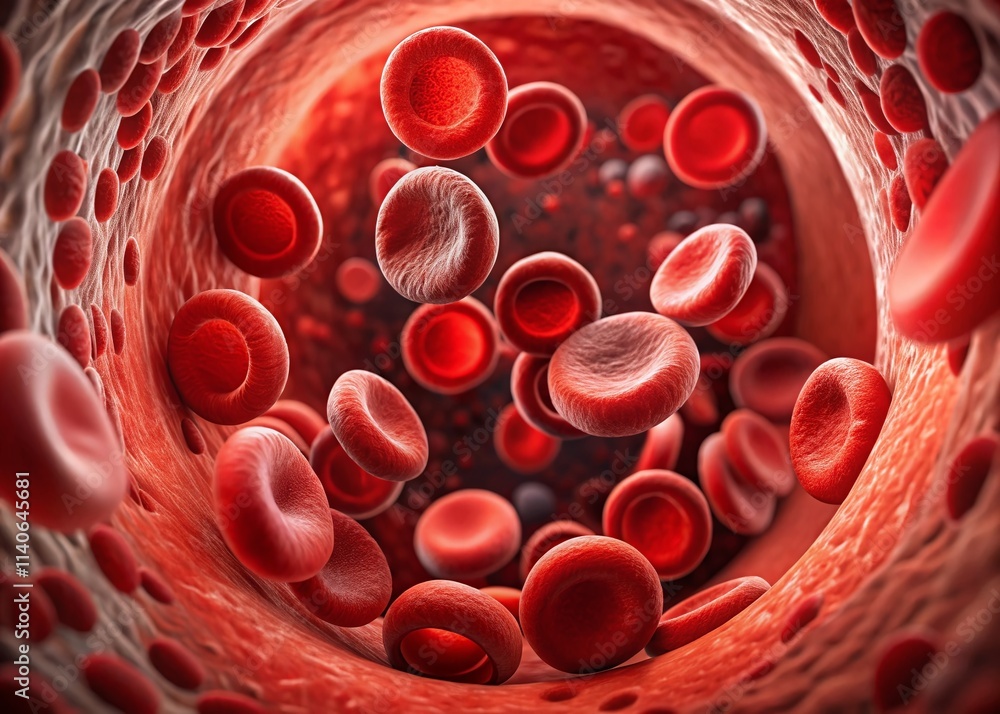 Red Blood Cell Diagram: High-Resolution Microscopic Image of ...