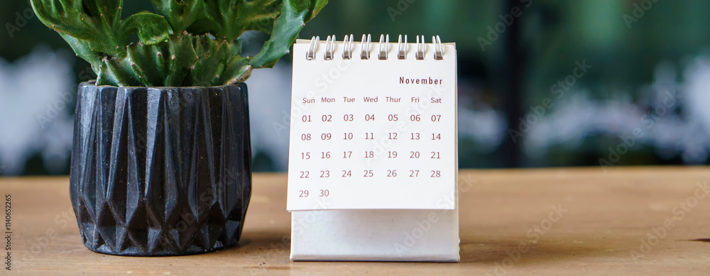 2025 Calendar desk placed on business office table. Desktop Calender ...