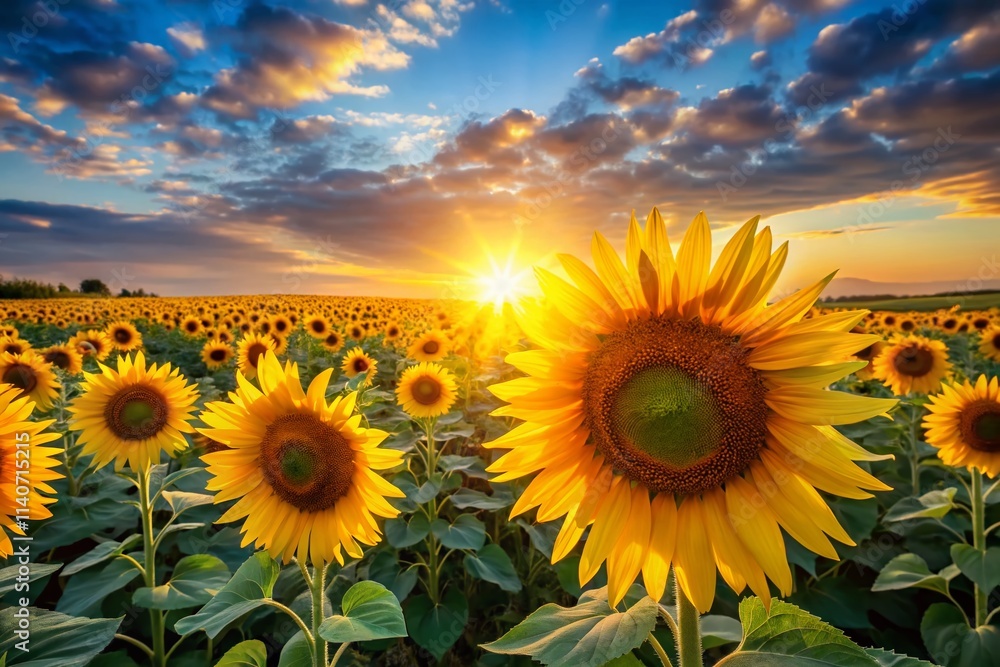 Stunning Sunflower Field Drone Photography Wallpaper, High-Resolution ...