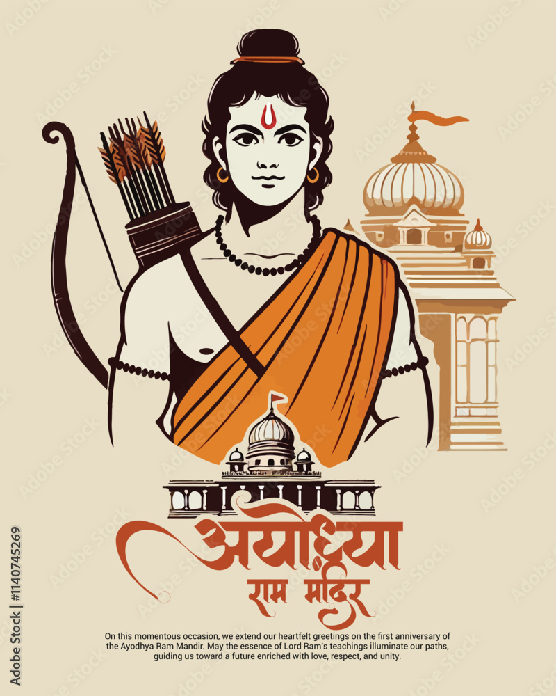 AyodhAyodhya Ram Mandir Jay Shree Ram with lord rama Social media Post ...