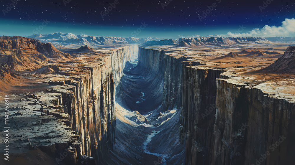 The gaping chasm in the earth's crust spans continents, a geological ...