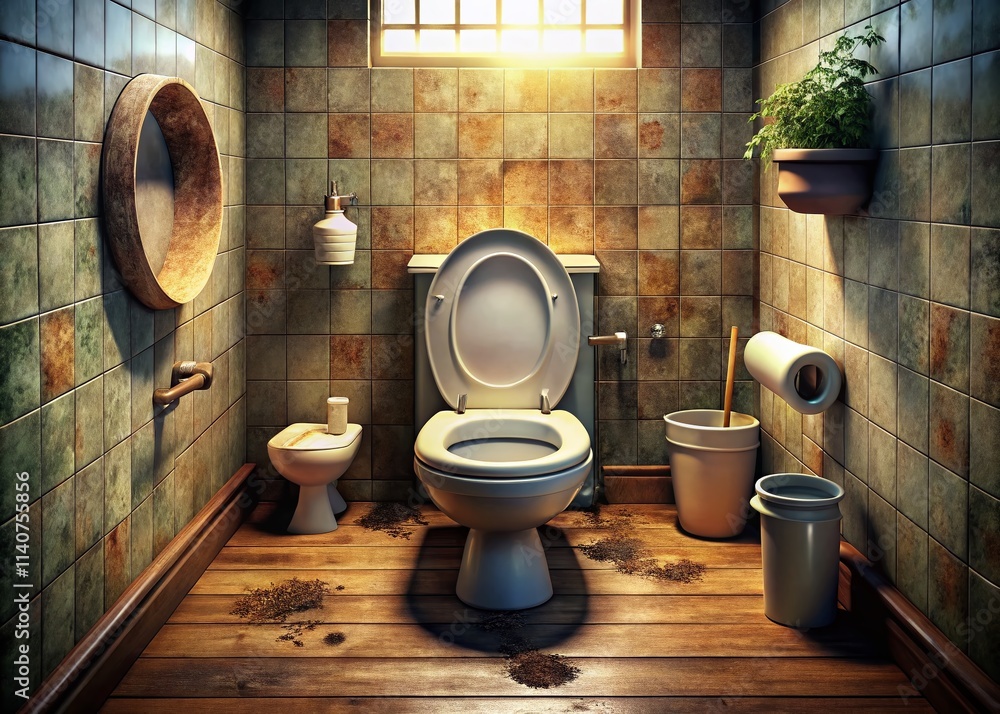 Toilet Bowl Clipart: Realistic Documentary Photography Images, High ...