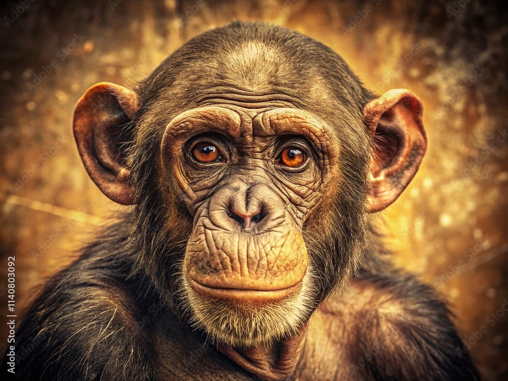 Vintage Photo: Ugly African Monkey - Rare Primate Species, Old Photo ...