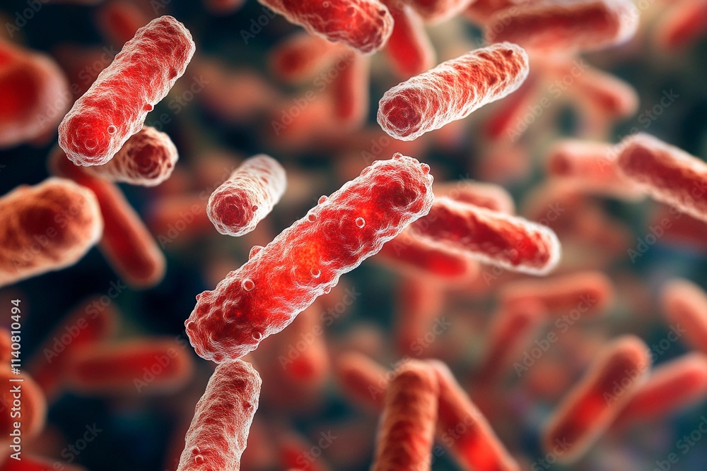 Microscopic view reveals the dynamic world of bacterial life in vibrant ...