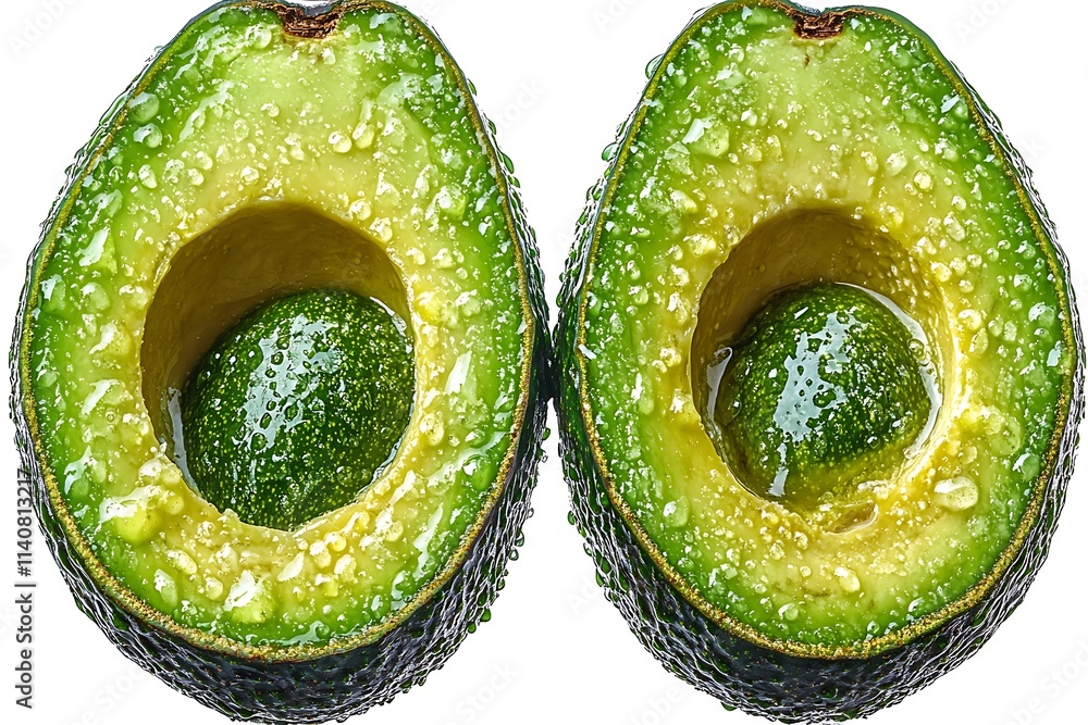 Avocado low poly. Fresh, nutritious and tasty avocado. Symbols of ...