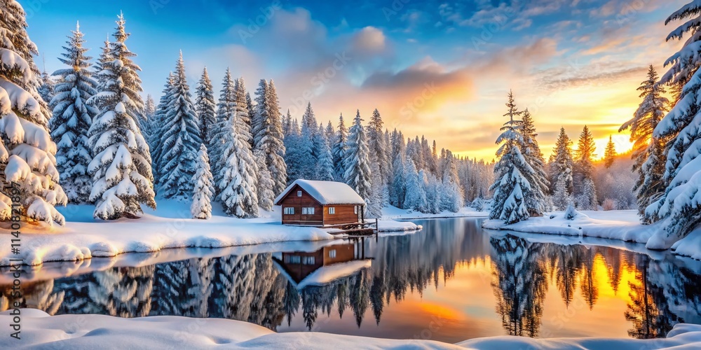 Winter Wonderland Zoom Backgrounds: Snowy Forest, Cozy Cabin, Frozen ...