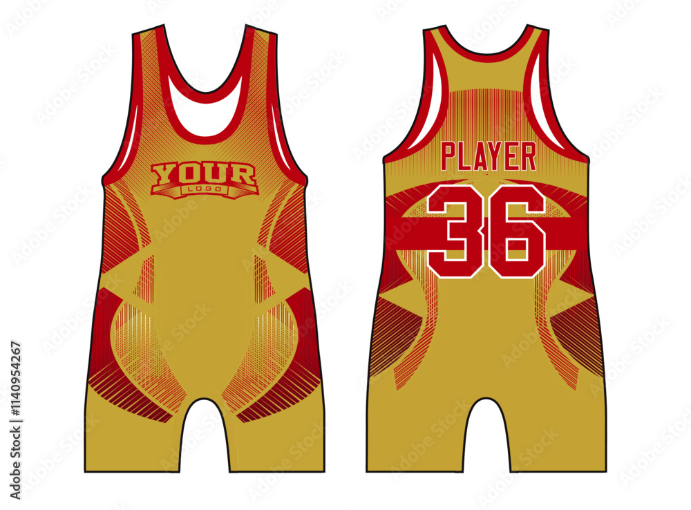 The Wrestling Singlets template mockup is a perfect fit for all sports ...