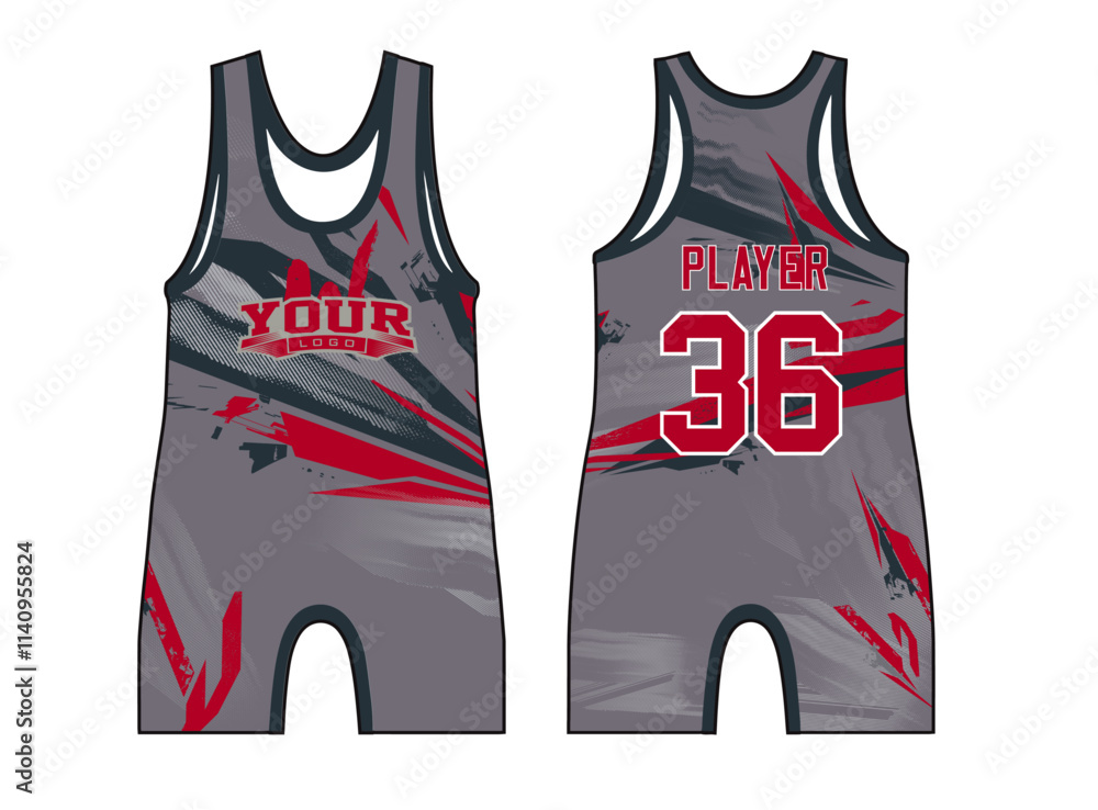 Vector de Stock The Wrestling Singlets template mockup is a perfect fit ...